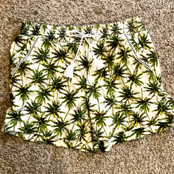 Briggs New York | Shorts | 33 Palm Tree Print Linen Shorts | Poshmark